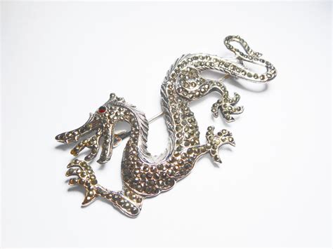 Chinese Dragon Brooch 925 Silver Dragon Pin Sup Silver Sup Silver