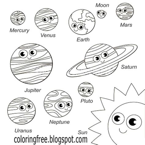 Solar System Coloring Pages Kindergarten