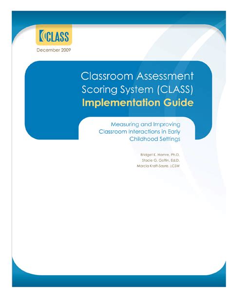 The Classroom Assessment Scoring System Class