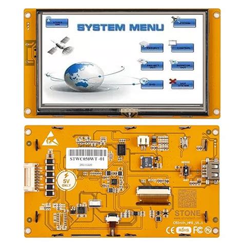Scbrhmi 5 Inch Smart Hmi Tft Lcd Display Module With Complimentary Gui Software Uart Port