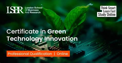 Certificate In Green Technology Innovation