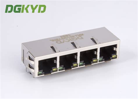 1000 Megabit 1 X 4 Multi Port Female Rj45 Connector With Transformer For Ethernet Switch
