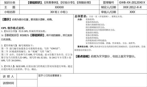 Opl格式规范要求 模板形式 [1] Word文档在线阅读与下载 免费文档