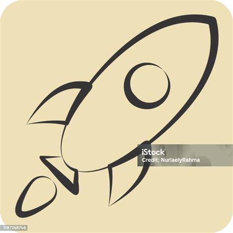 아이콘 로켓 공백 기호와 관련이 있습니다 손으로 그린 스타일입니다 심플한 디자인 편집 가능 간단한 일러스트레이션 개발에 대한 스톡 벡터 아트 및 기타 이미지 Istock