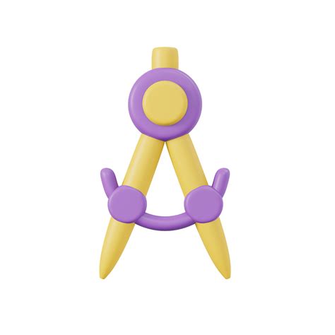 3d Rendering Of Compass Math Icon 3d Render Illustration Cartoon Style 11048623 Png
