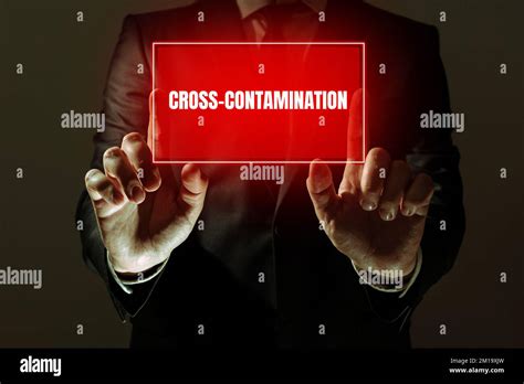 Writing Displaying Text Cross Contamination Word Written On Unintentional Transmission Of