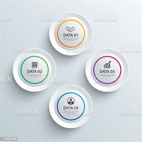 인포 그래픽 일주 4 데이터 템플릿 사용 하 여 종이 벡터 일러스트 레이 션 추상적인 배경입니다 워크플로 레이아웃 사업 단계 브로셔 전단지 배너 웹 디자인에 사용할 수