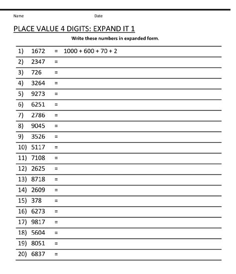 Place Value Worksheets Free Image And Pdf Printables