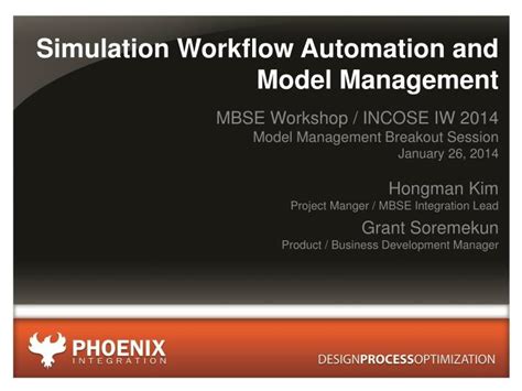 Ppt Simulation Workflow Automation And Model Management Powerpoint