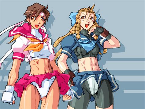 Rule 34 2d 2girls Abs Athletic Athletic Female Blonde Hair Brown Hair