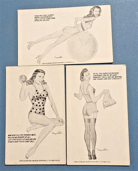 3 Meyer Levin 1946 Risque Art Pin Up Cheesecake Arcade Exhibit Mutoscope Card 4851228082
