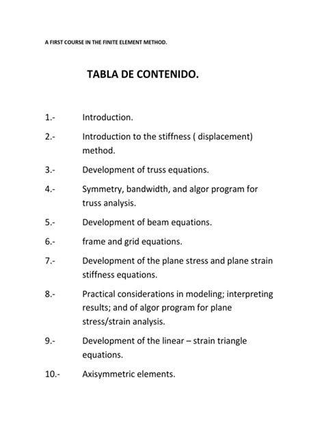 A First Course Finite Element Method Using Algor Pdf