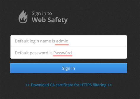 Default Credentials Web Safety