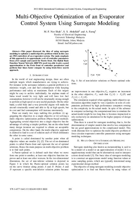 Pdf Multi Objective Optimization Of An Evaporator Control System Using Surrogate Modeling