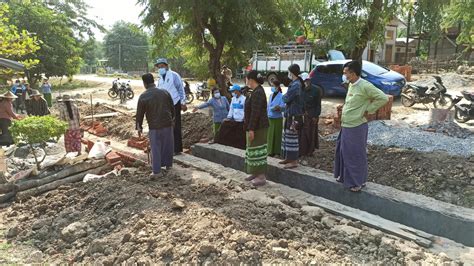 ကျွန်းလှမြို့၌ ရေစီးရေလာကောင်းမွန်ရေး အုတ်စီရေမြောင်းပြုလုပ် Information And Public Relations