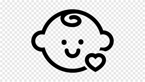 Компютърни икони Деца дете бебешки контур Черно и бяло Png Pngegg