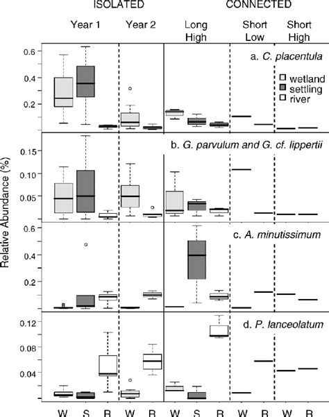 Relative Abundance Of Dominant Diatom Taxa In The Wetland W Settling