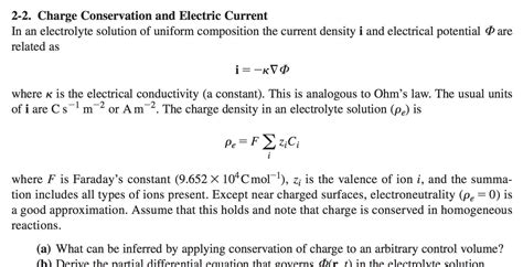 2 2 Charge Conservation And Electric Current In An