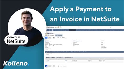 NetSuite Tutorial How To Apply A Payment To An Invoice In NetSuite YouTube