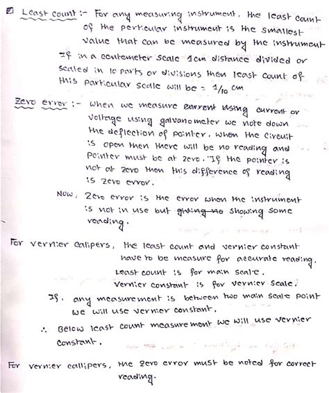 Solved Explain Least Count And Zero Error Why Were These Computed