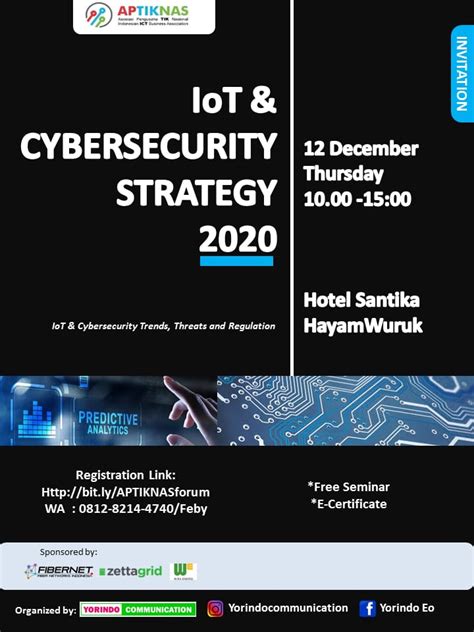 Seminar Iot And Cybersecurity Strategy 2020 12 Desember 2019 Aptiknas