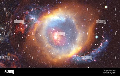 Spiral Galaxy In Space Elements Of This Image Furnished By Nasa Stock