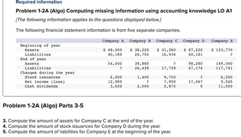 Solved Problem 1 2a Algo Computing Missing Information