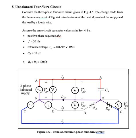 Solved Unbalanced Four Wire Circuit Consider The Three Phase