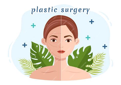Premium Vector Plastic Surgery Illustration Of Medical Surgical Operation On The Body Or Face