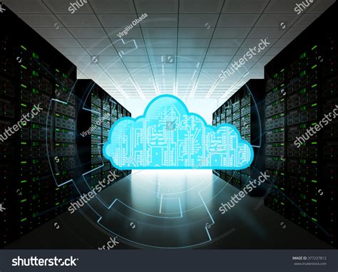 Cloud Computing Concept Represented By Server Stock Illustration 377237812 Shutterstock