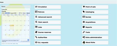 Bywater Solutions Adding A Calendar To The Koha Staff Interface