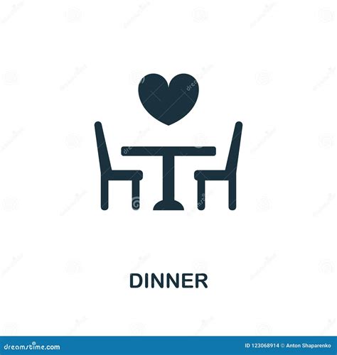 Dinner Creative Icon Simple Element Illustration Dinner Concept