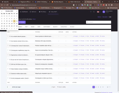 [bug] frontend issue in the filter · issue 5354 · laravel backpack
