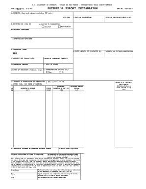 Fillable Online FORM SHIPPER S EXPORT DECLARATION 1a EXPORTER Name And Fax Email Print