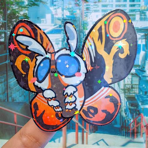 Chibi Mothra Vinyl Sticker Etsy