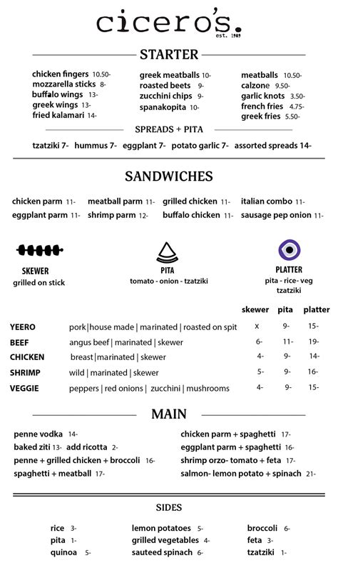Ciceros Pizza Parlor