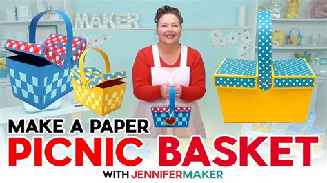 How To Make Your Own Paper Picnic Basket In Minutes Youtube