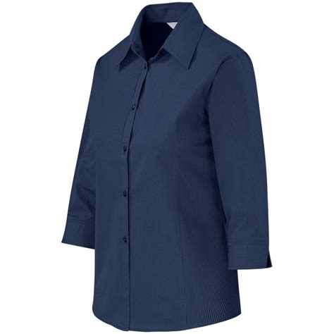 Ladies 34 Sleeve Micro Check Shirt Geewiz