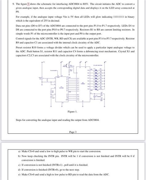 Solved The Figure 1 Shows The Schematic For Interfacing