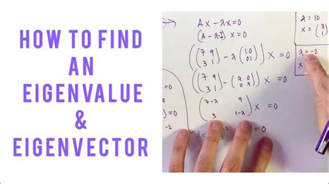 how to find the eigenvalue and eigenvector of a given 2x2 matrix youtube