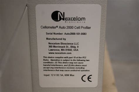 Nexcelom Cellometer Auto 2000 Cell Profiler Automated Cell Counter LabMakelaar Benelux