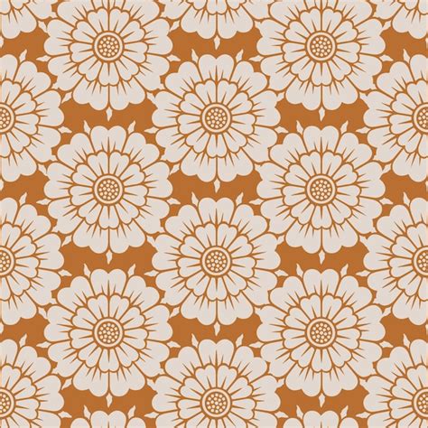 Premium Vector Blossom Flowers Pattern Decorative Vector Seamless Pattern Repeating Background