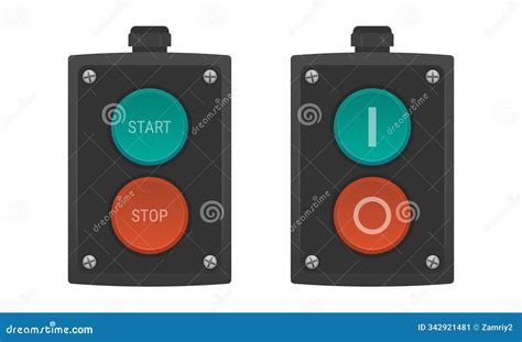 Push Button Station With Two Buttons Stock Illustration Illustration Of Industry Switch