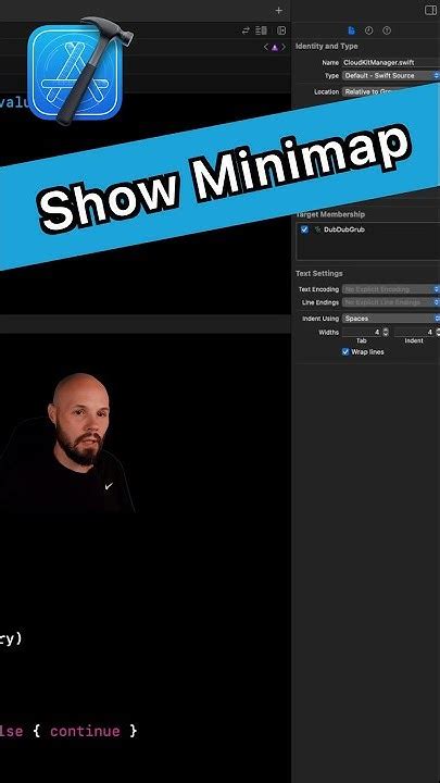 Xcode Tip Show Mini Map Iosdeveloper Swift Xcode Youtube