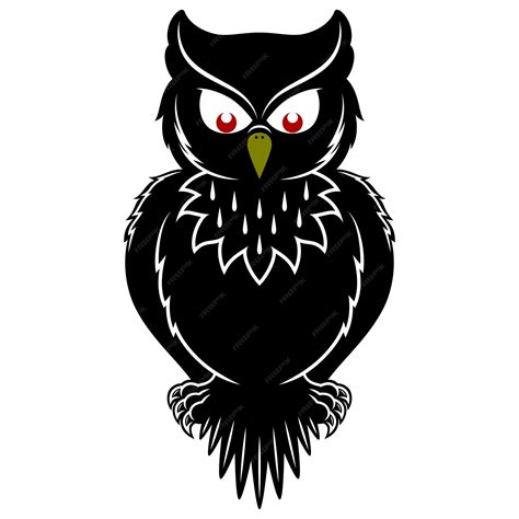 Premium Vector Black Owl Vector Design