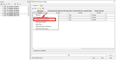 Merging Series Of Raster Layers Pairwise In Qgis Based On Same Date Geographic Information