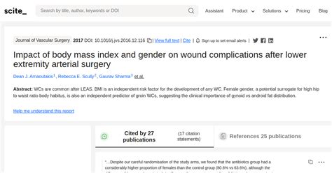 Impact Of Body Mass Index And Gender On Wound Complications After Lower