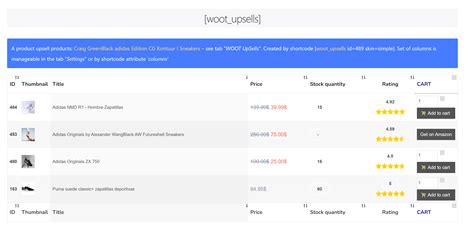 Woot Woocommerce Active Products Tables
