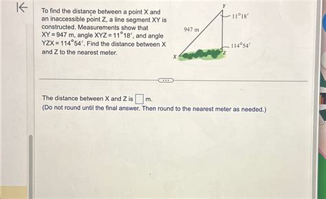 Solved To Find The Distance Between A Point X And An Chegg
