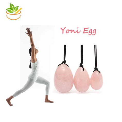 3pcs Pink Rose Quartz Yoni Egg Jade Eggs Women Kegel Exerciser Jade Massager Vaginal Muscles